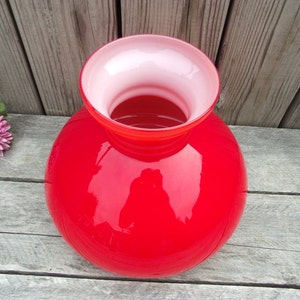 Orange Red Lamp Shade Vianne French Glass Parlor Student Aladdin ...