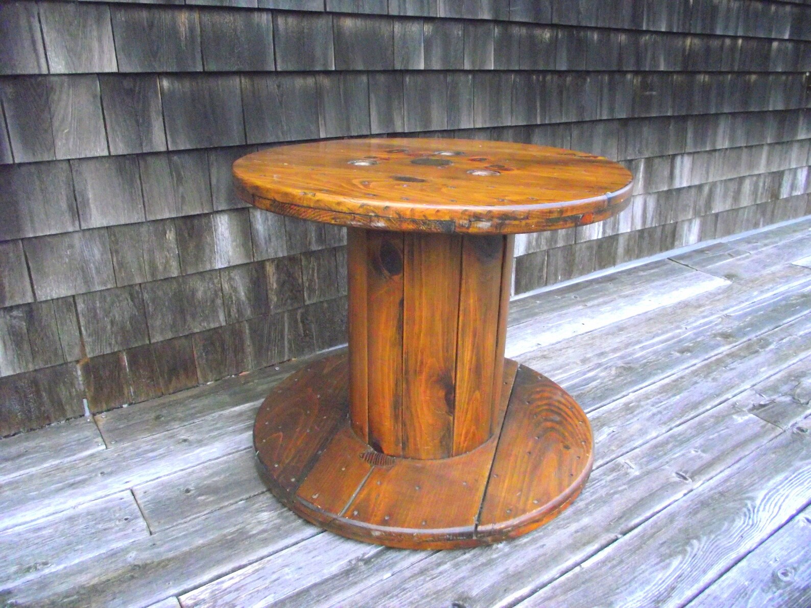 Industrial Spool Table Wooden Coffee Cocktail Camp Bar | Etsy