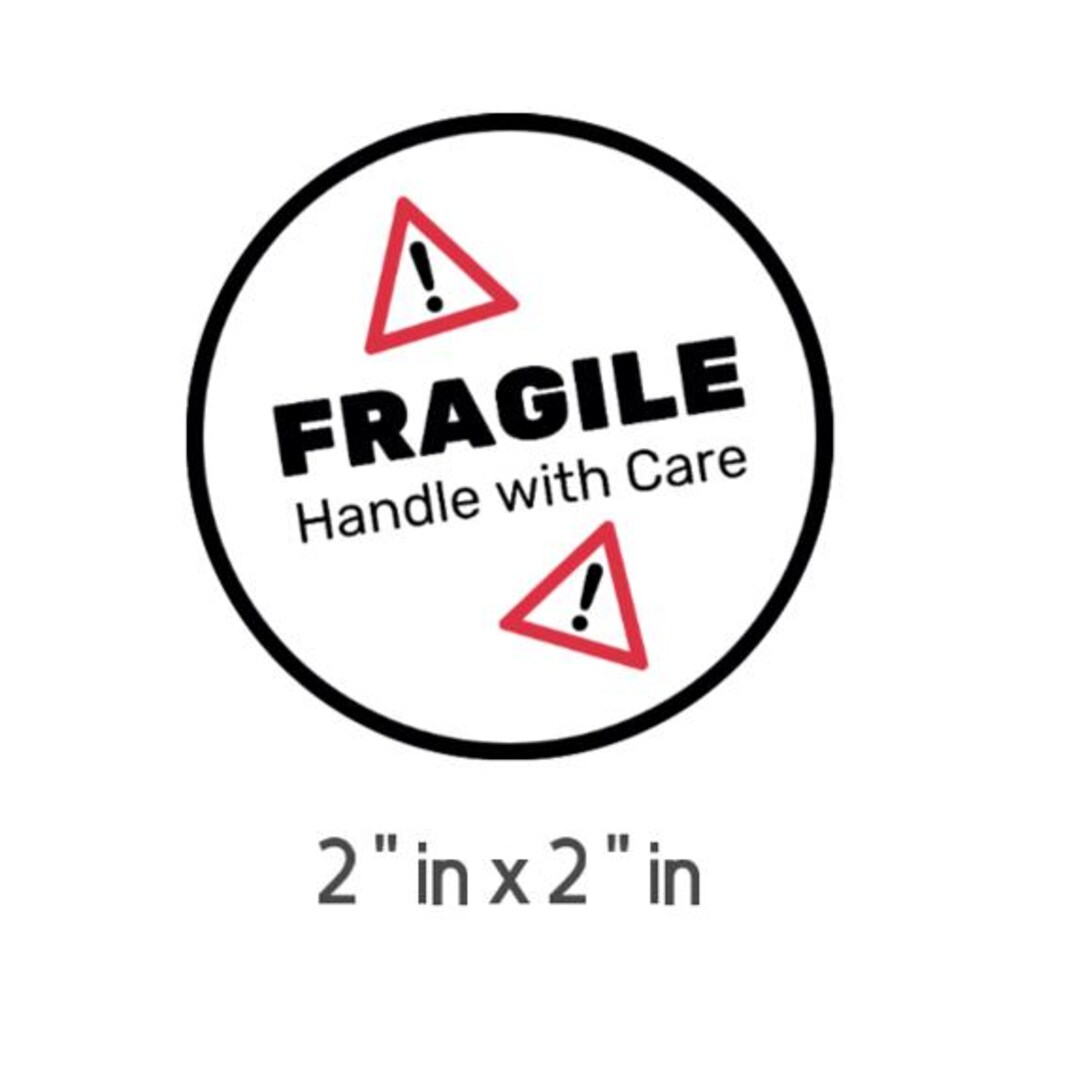 Fragile Handle With Care Warning Stickers, 2 Inch Round, Set of 100 - Etsy