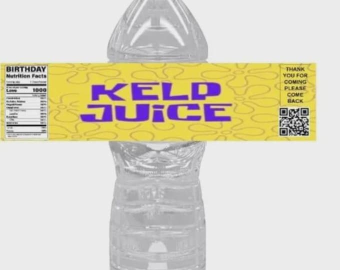 Kelp Soda 2 Litre Printable Bottle Labels [INSTANT DOWNLOAD] - 2L ...