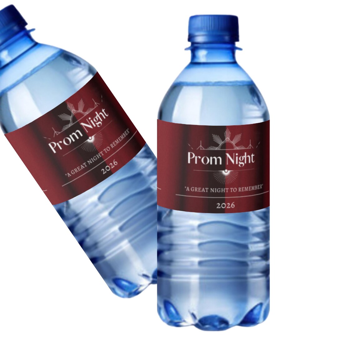 Prom Night 2026 Water Bottle Labels|party Table Decorations|12pcs ...