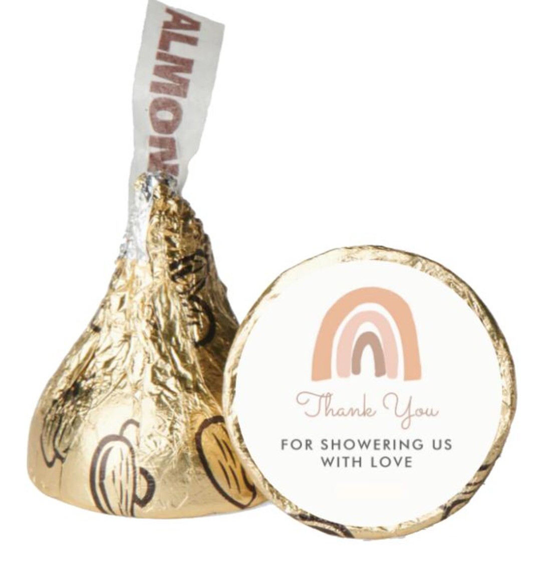 Boho Rainbow Baby Shower Mini Labels | Thank You for Showering Us With ...