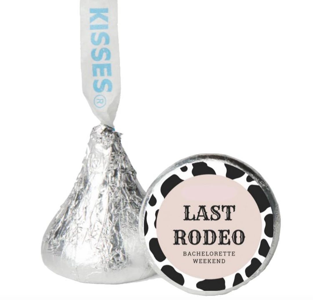 The Last Rodeo Kisses Candy Stickers | 100ct|glossy|bachelorette Party ...