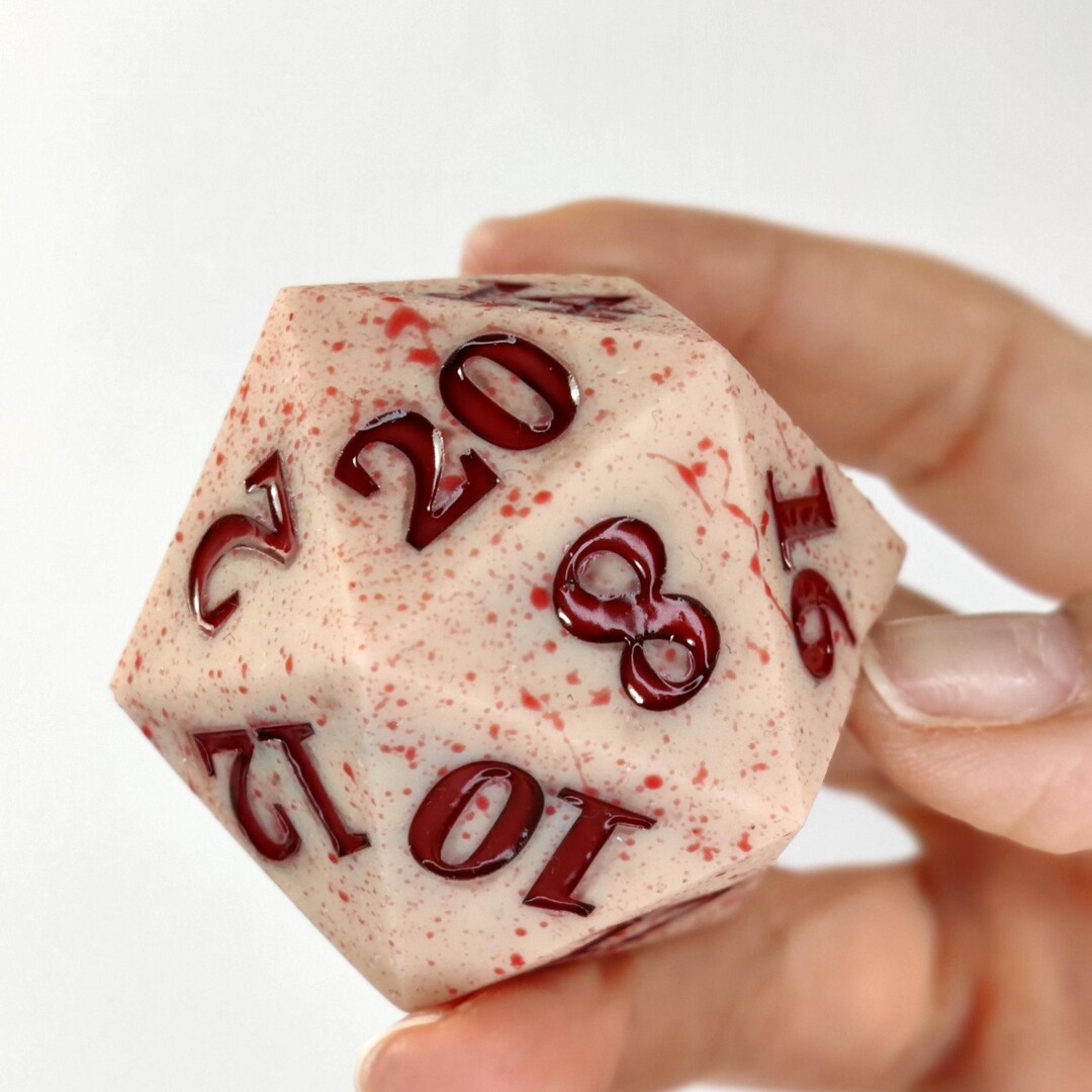 Silicone D20 Squishy Dnd Tabletop Board Game Role Playing Dice Flesh ...