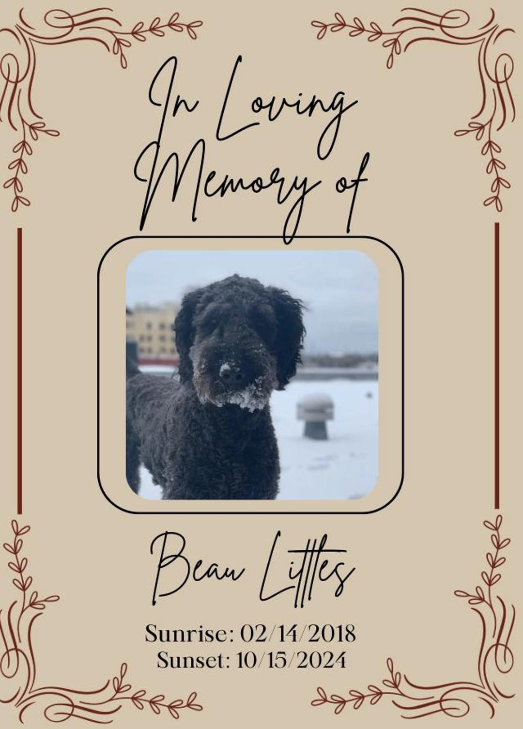 Personalized Funeral Program Template – Easy Edit in Canva (instant ...