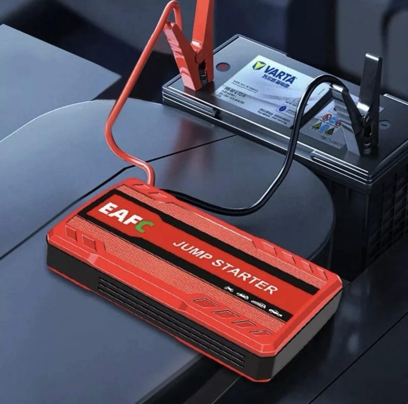 EAFC Portable Car Jump Starter: 12000mah Emergency Battery Booster ...