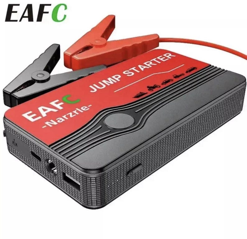 EAFC Portable Car Jump Starter: 12000mah Emergency Battery Booster ...