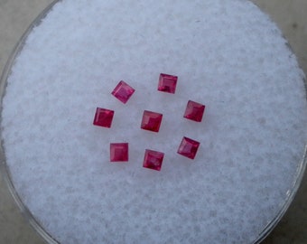 6 Loose Natural Red Ruby Round Gems 2.5mm | Etsy