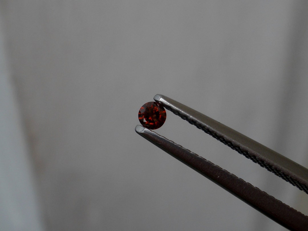 2.5mm Cognac Red Loose Diamond 0.07 Carat - Etsy