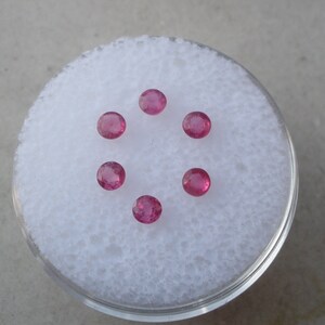 6 Loose Natural Red Ruby Round Gems 2.5mm - Etsy