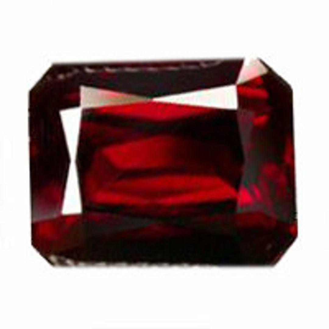 Loose Natural Garnet Emerald Cut Gem 12 X 10mm - Etsy