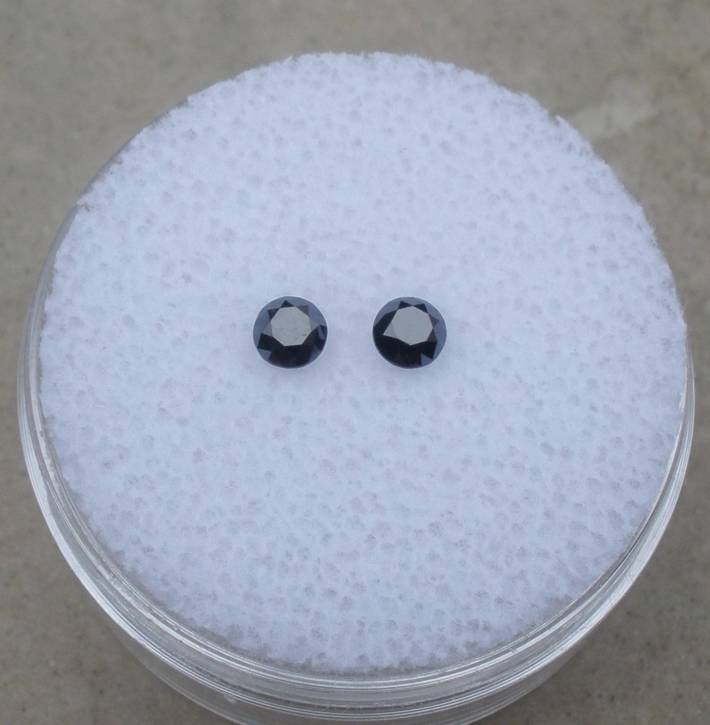 Black Round Diamond Natural Pair 3mm each | Etsy
