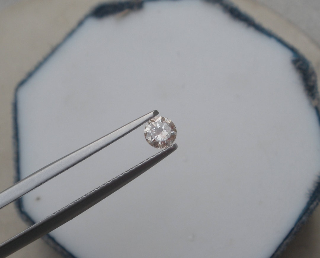 4mm Champagne Natural Diamond Loose Faceted Round SI Quality - Etsy