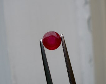 6 Loose Natural Red Ruby Round Gems 2.5mm - Etsy