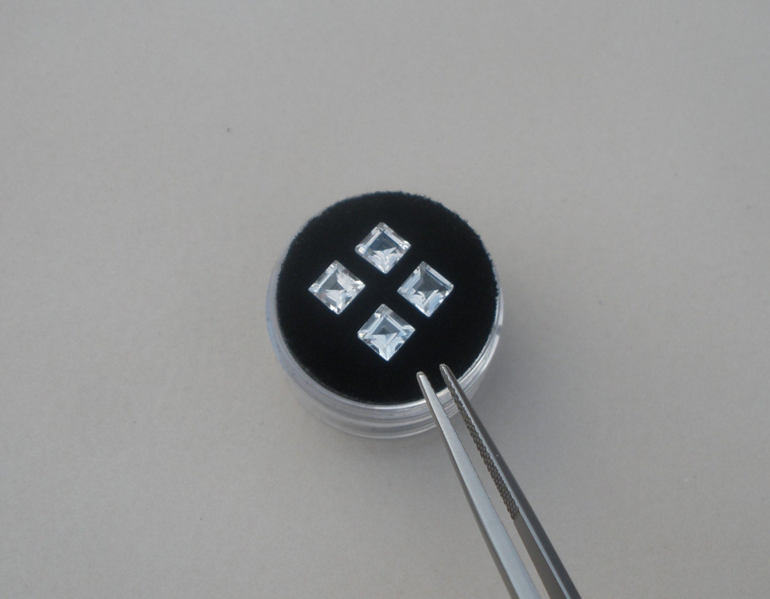 4 White Topaz Square Loose Faceted Natural Gems 5mm Each - Etsy