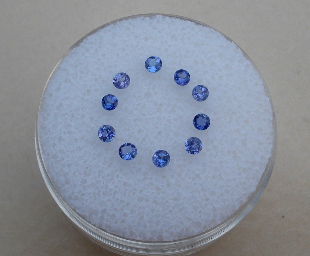 10 Tanzanite Round Loose Natural Gems 2mm Each - Etsy