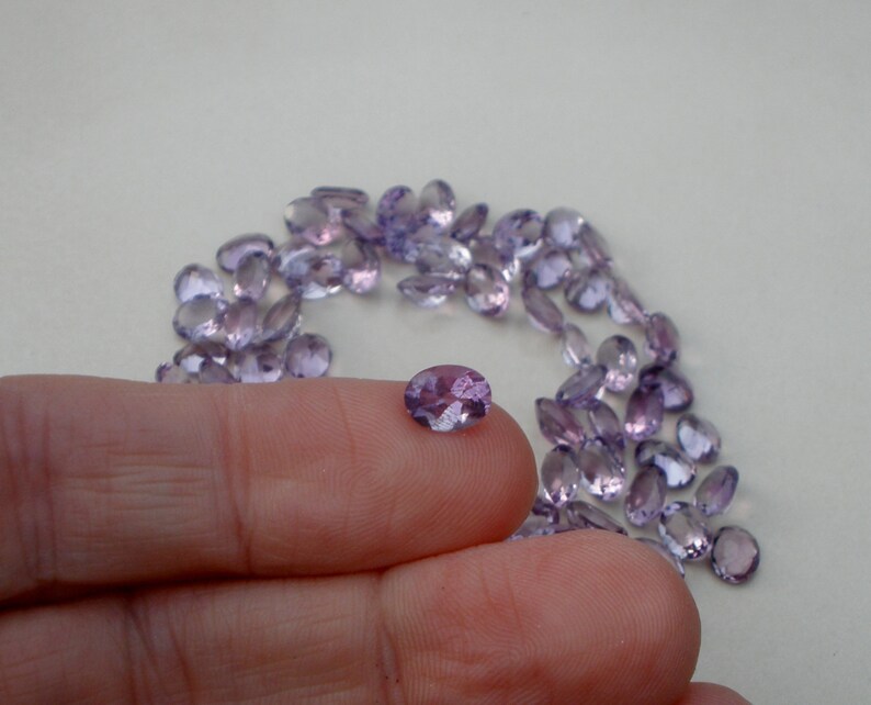 Amethyst Oval Loose Faceted Natural Gem 8 X 6mm | Etsy