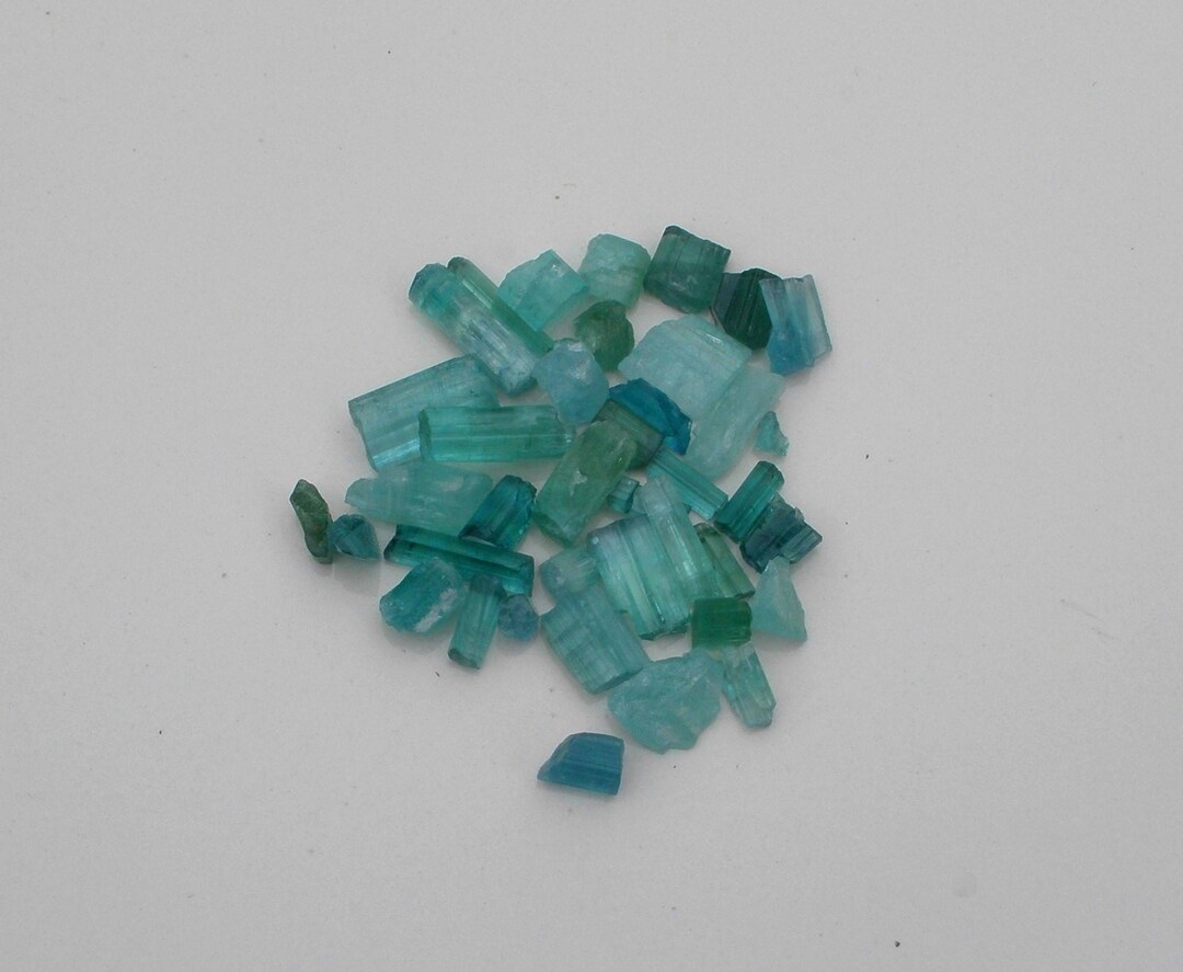 Blue Tourmaline Crystal Rough Gem Mix Parcel Lot Over 25 Carats - Etsy