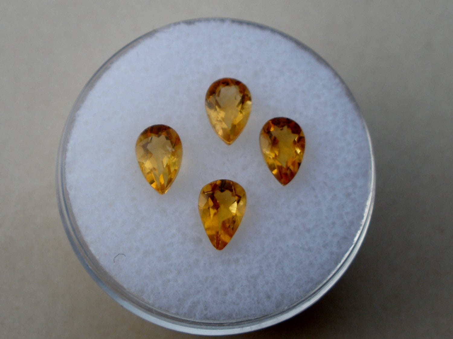 4 Citrine Pear Gems 6x4mm Each - Etsy