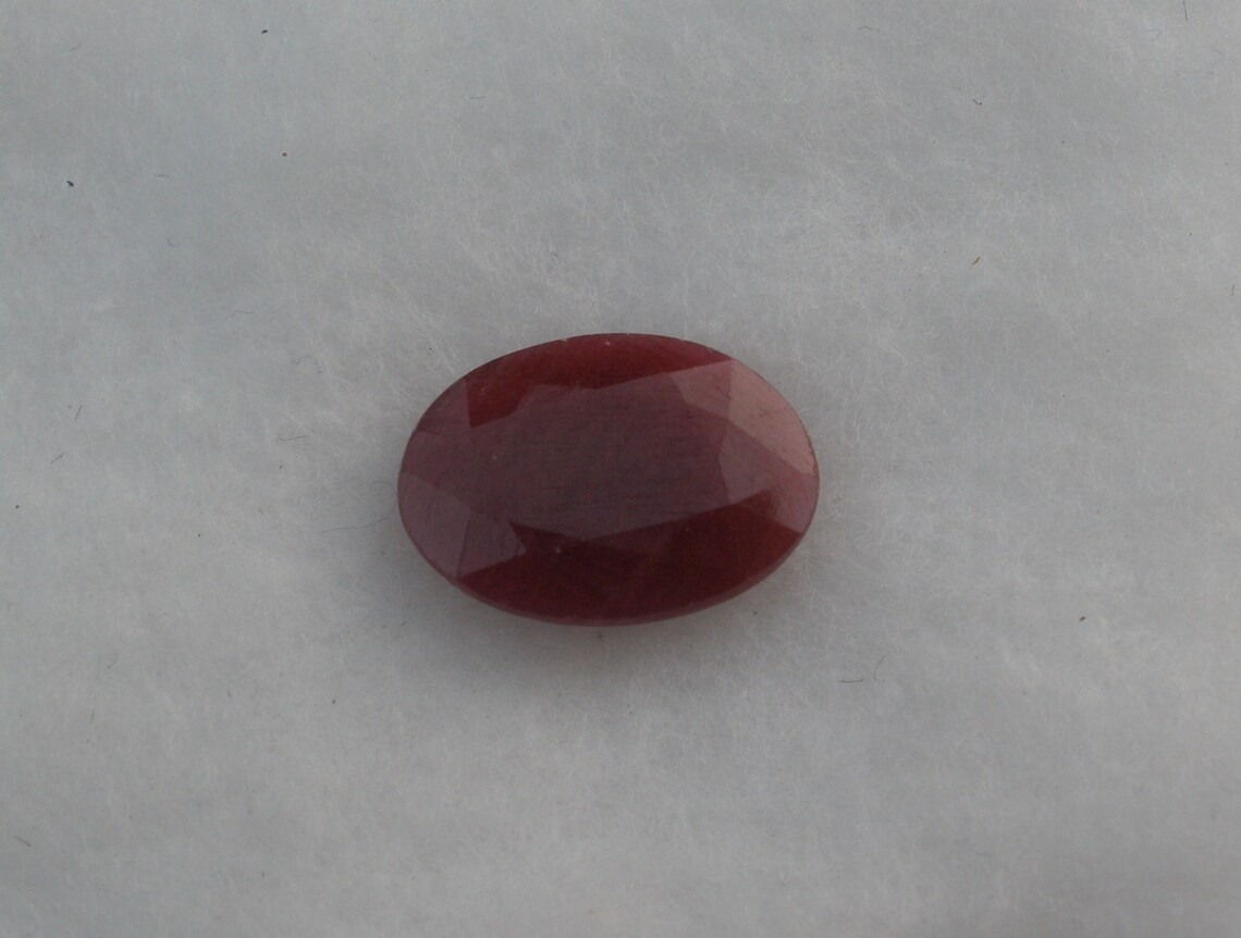 Ruby Oval Loose Faceted Natural Gem 14 X 10mm | Etsy