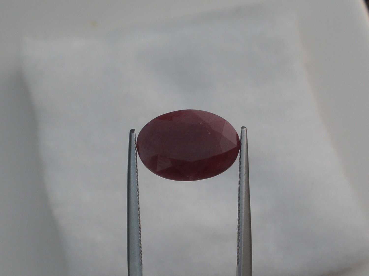 Ruby Oval Loose Faceted Natural Gem 14 X 10mm | Etsy