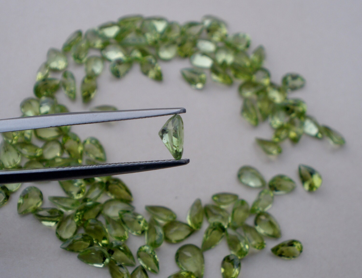 Peridot Pear Natural Gem 6 X 4mm | Etsy