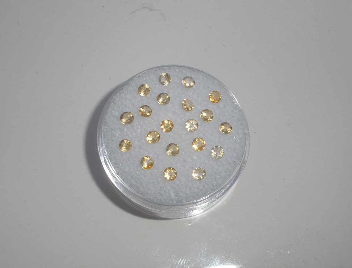 20 Citrine Round Loose Faceted Natural Gems 2.5mm Each - Etsy