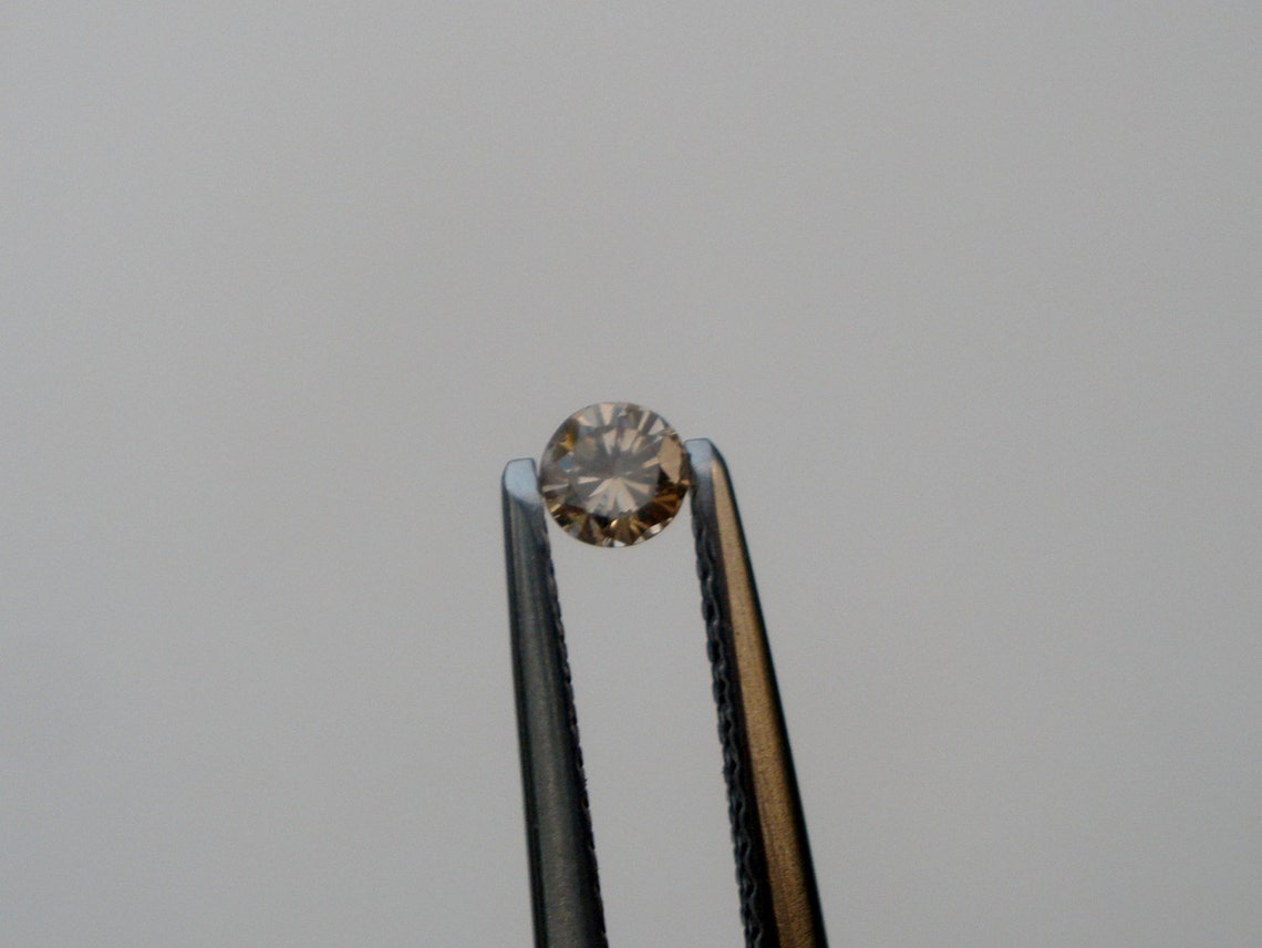 3mm Champagne Diamond Loose Round 0.13 Carats - Etsy