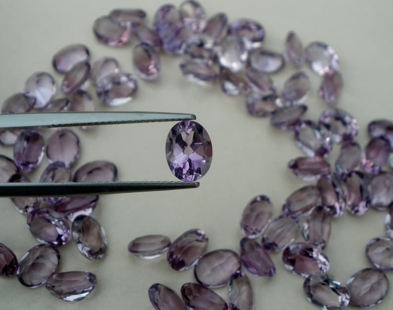 Amethyst Oval Loose Faceted Natural Gem 8 X 6mm | Etsy