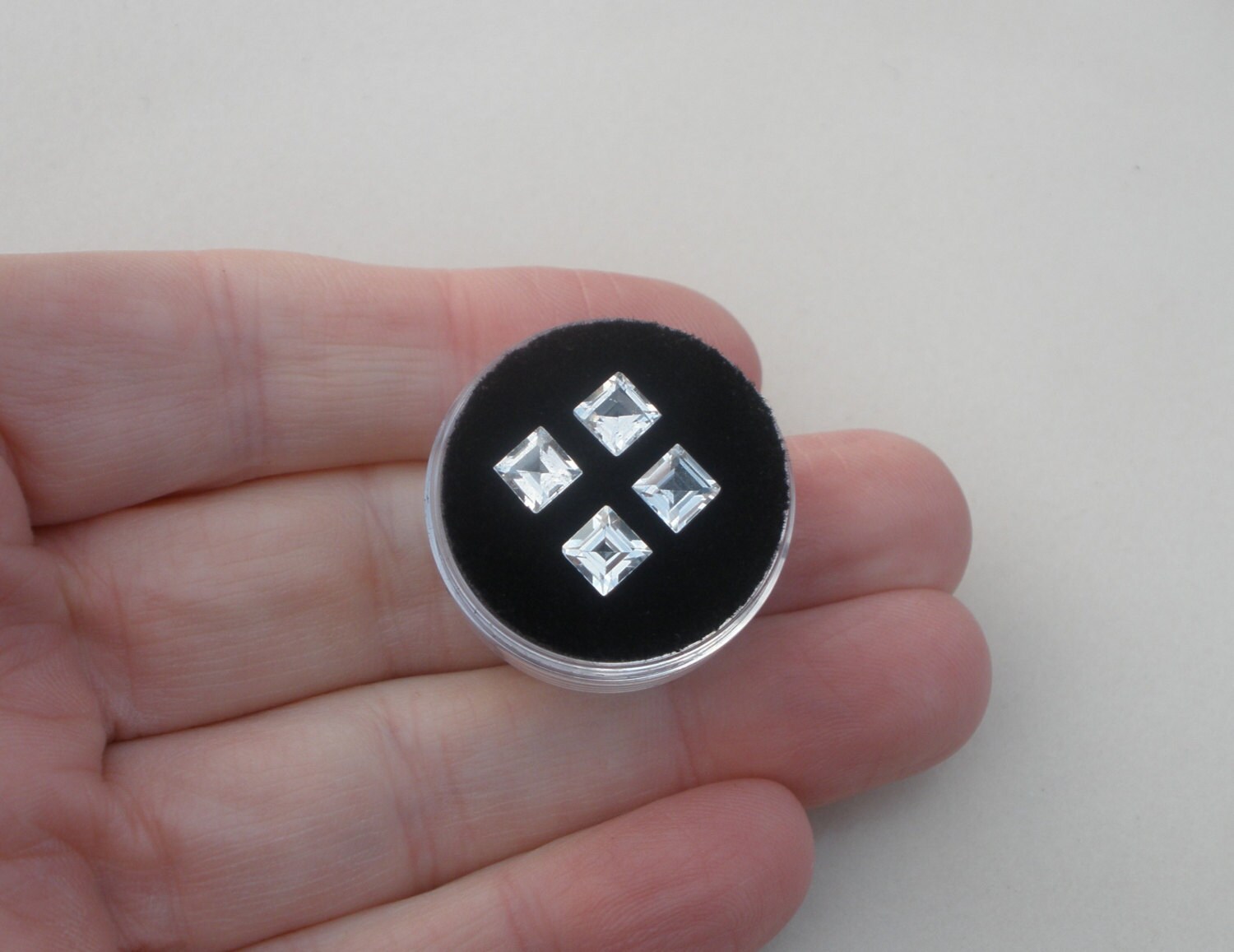 4 White Topaz Square Loose Faceted Natural Gems 5mm Each - Etsy