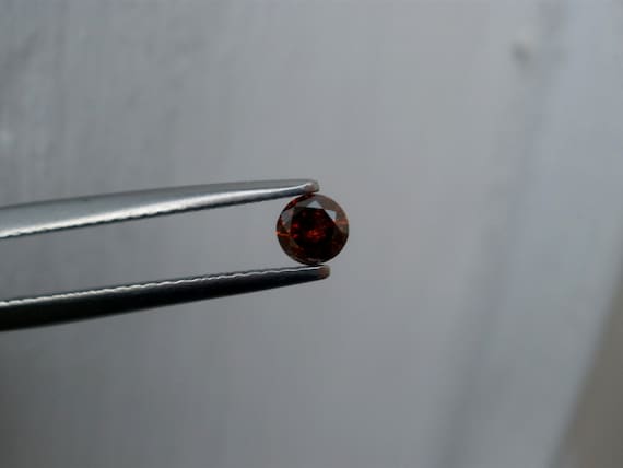 3.5mm Cognac Red Diamond Loose Faceted Natural Round 0.20 | Etsy