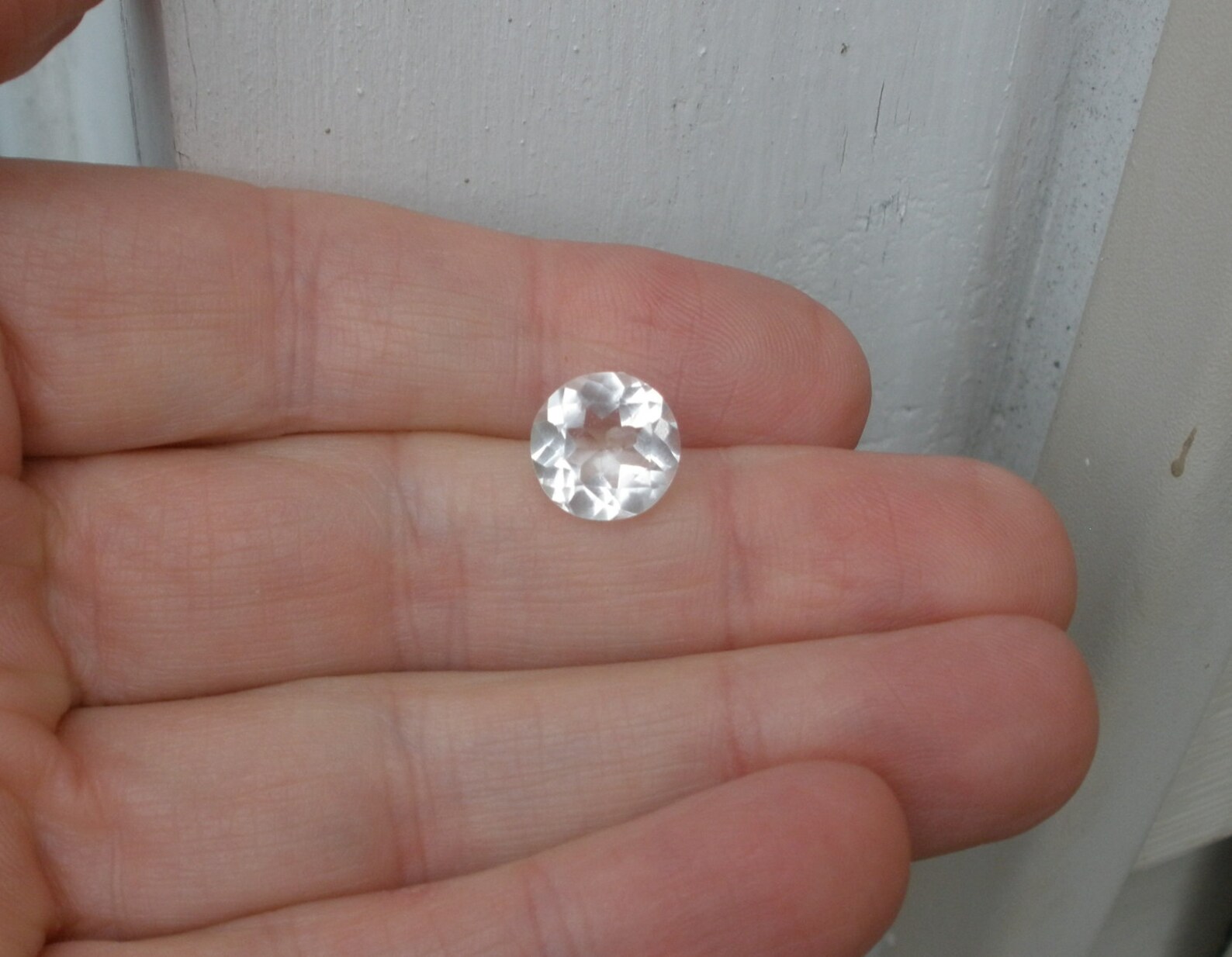 White Topaz Loose Faceted Round Natural Gem 10mm - Etsy
