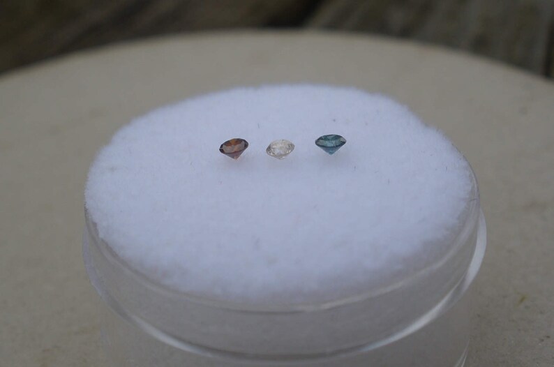 Multicolor Natural Diamond Lot 3 Total Diamonds Loose Faceted - Etsy
