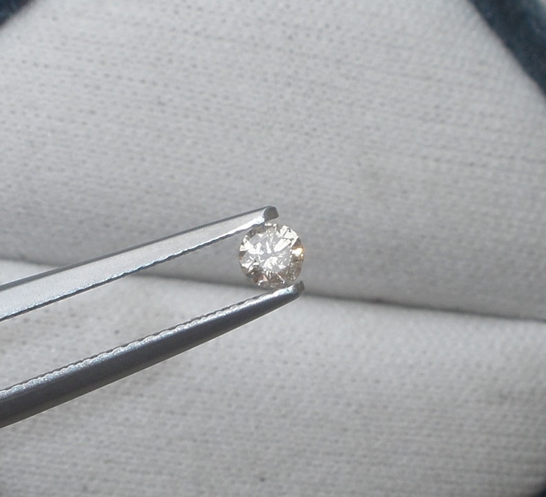 5mm Champagne natural diamond loose faceted round SI Quality | Etsy