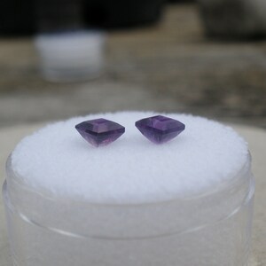 2 Amethyst Square Loose Natural Gems 4mm Each - Etsy