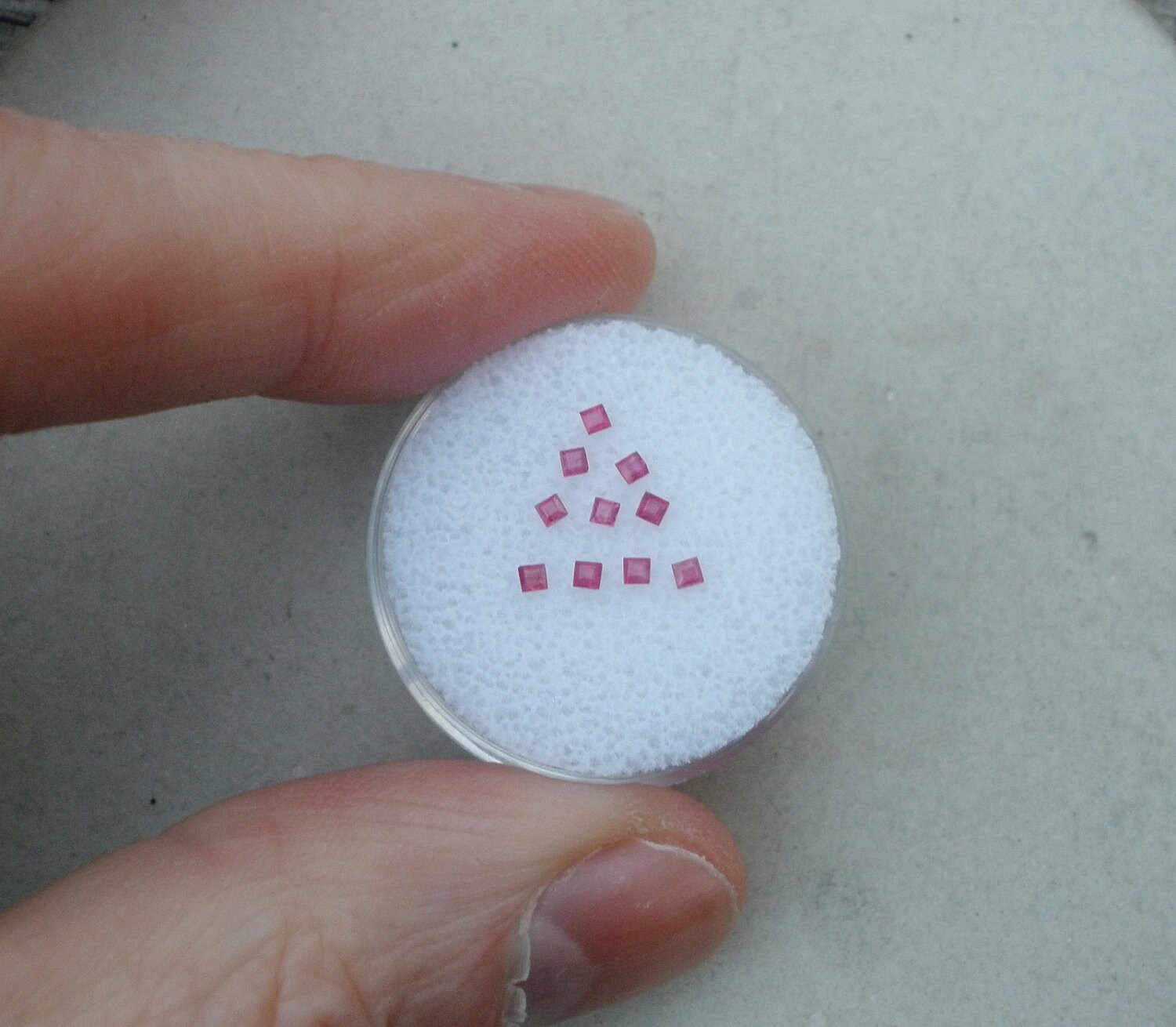 10 Loose Natural Red Ruby Square Gems 1.5mm | Etsy