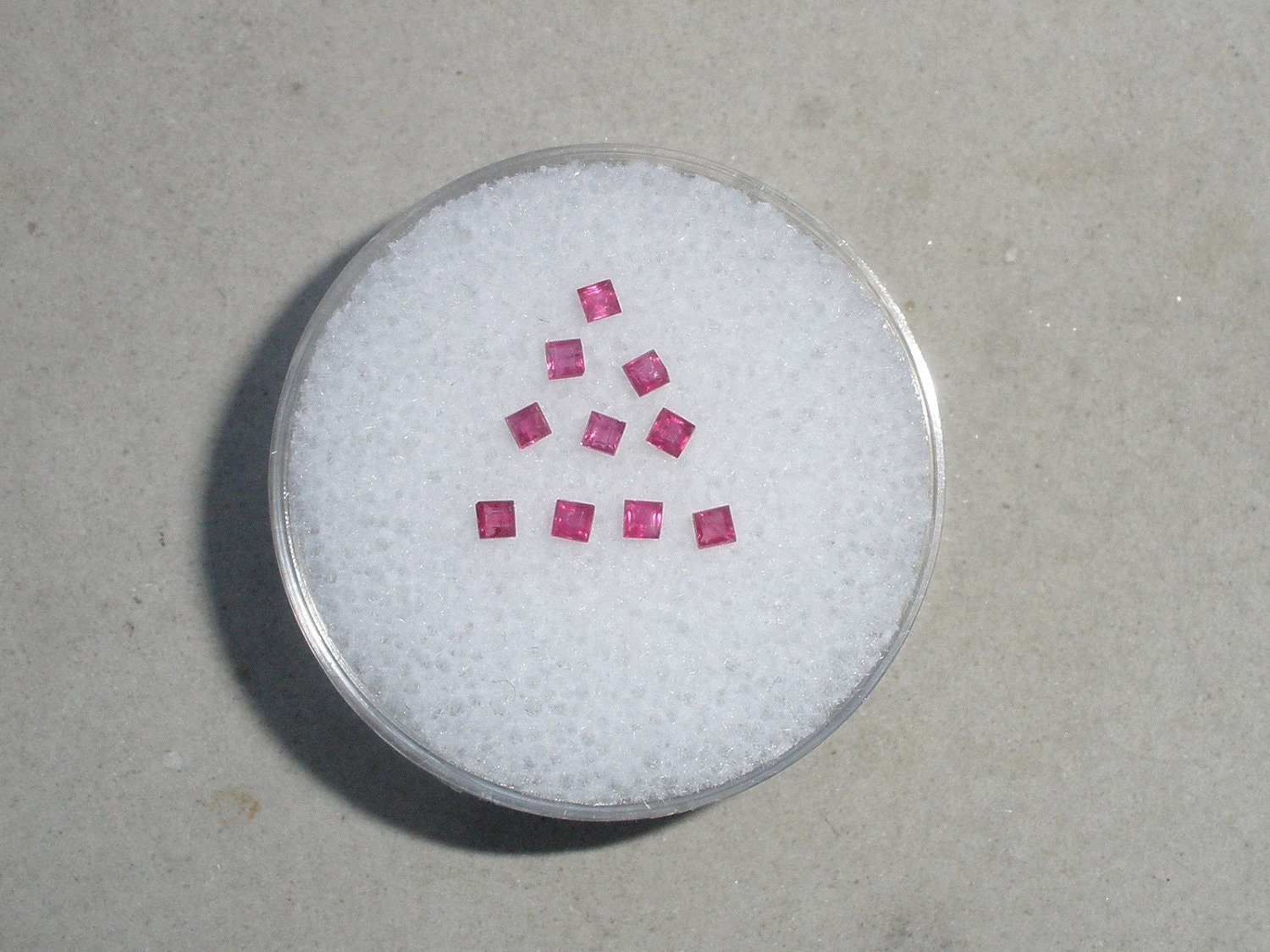 10 Loose Natural Red Ruby Square Gems 1.5mm | Etsy