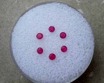 6 Loose Natural Red Ruby Round Gems 2.5mm | Etsy