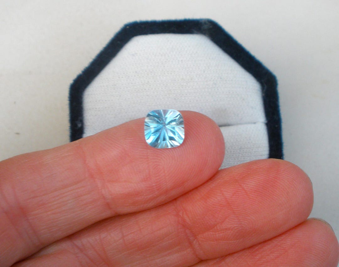 Swiss Blue Topaz Cushion Laser Cut Loose Natural Gem 8 X 8mm AAA Rated - Etsy