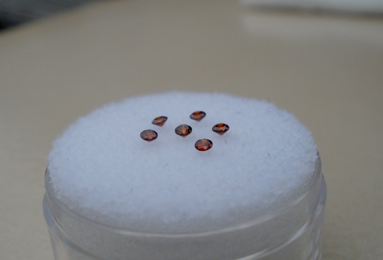 6 Cognac Red Diamond Loose Rounds 1.5mm Each - Etsy