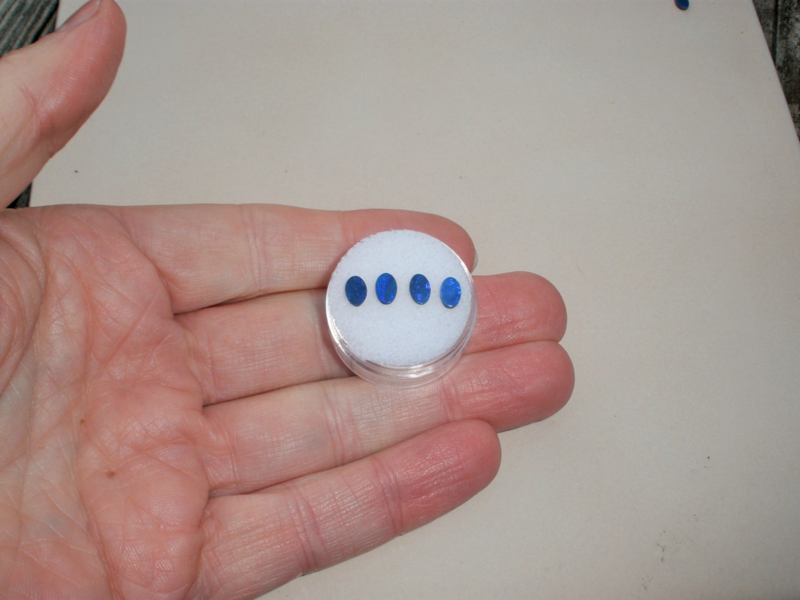 4 Blue Opal Doublet Oval Gems 6x4mm - Etsy