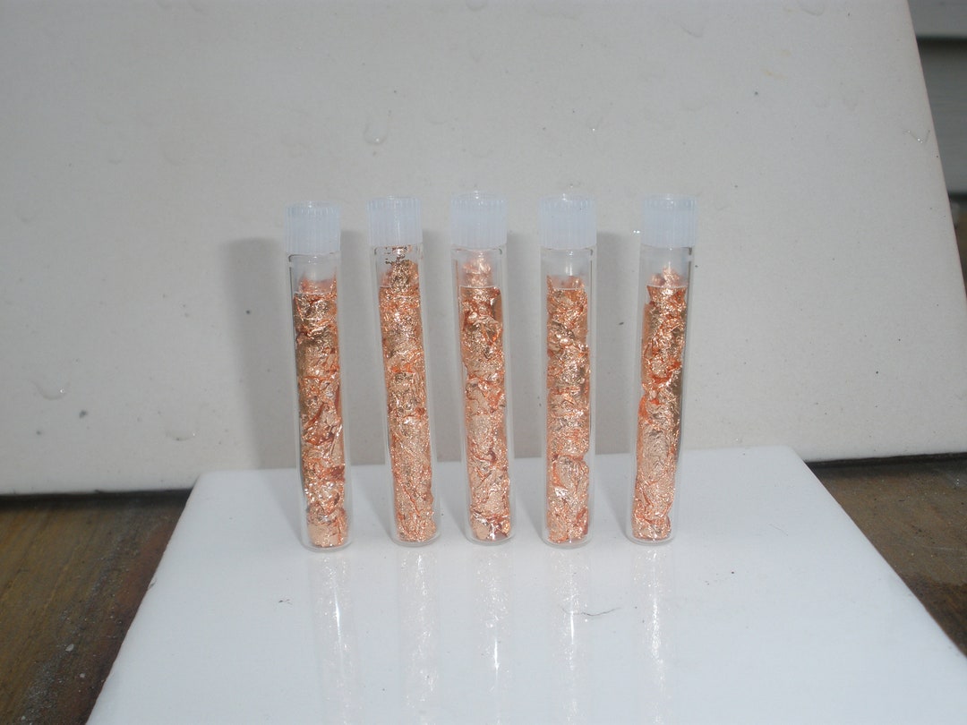 5 Vials of Loose Copper Flakes - Etsy
