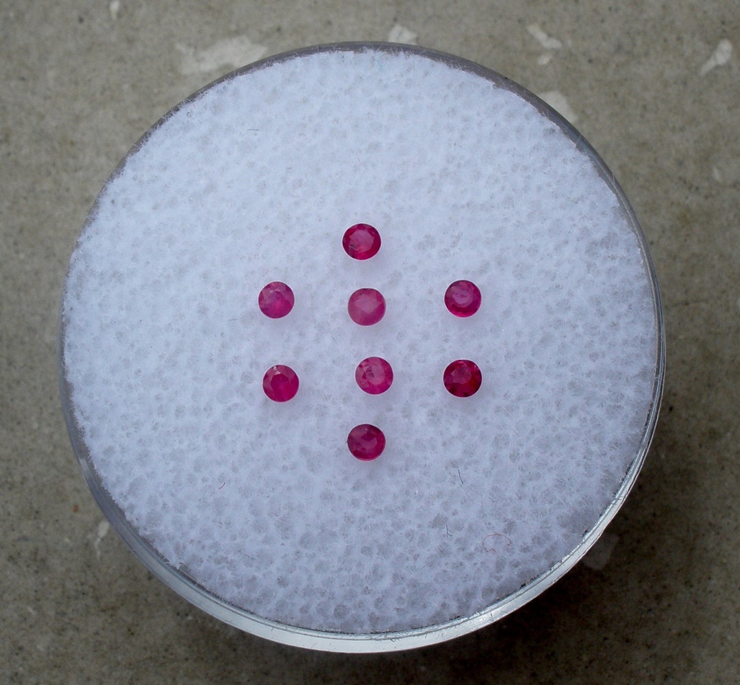 8 Loose Natural Red Ruby Round Gems 2mm Each - Etsy