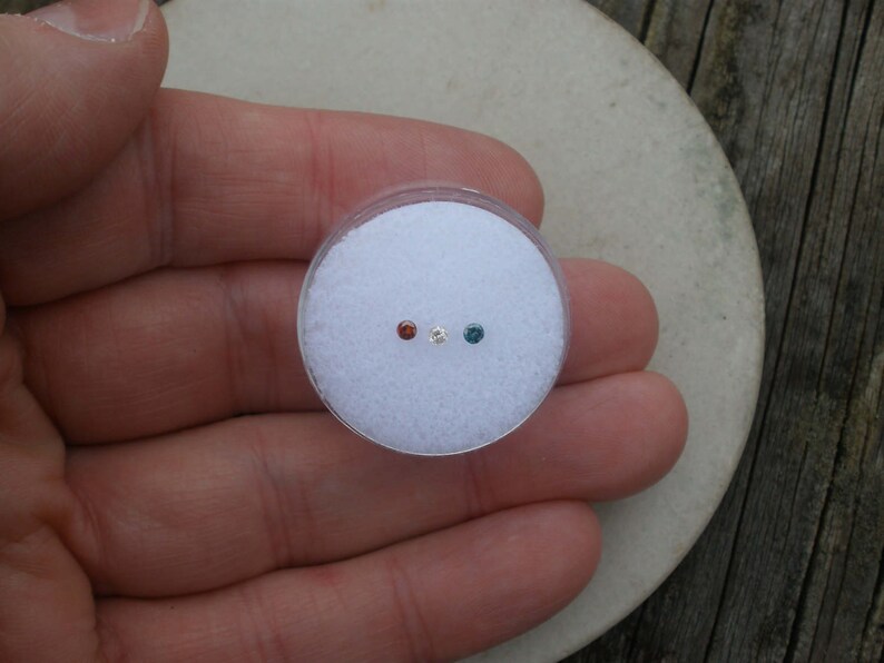 Multicolor Natural Diamond Lot 3 Total Diamonds Loose Faceted - Etsy