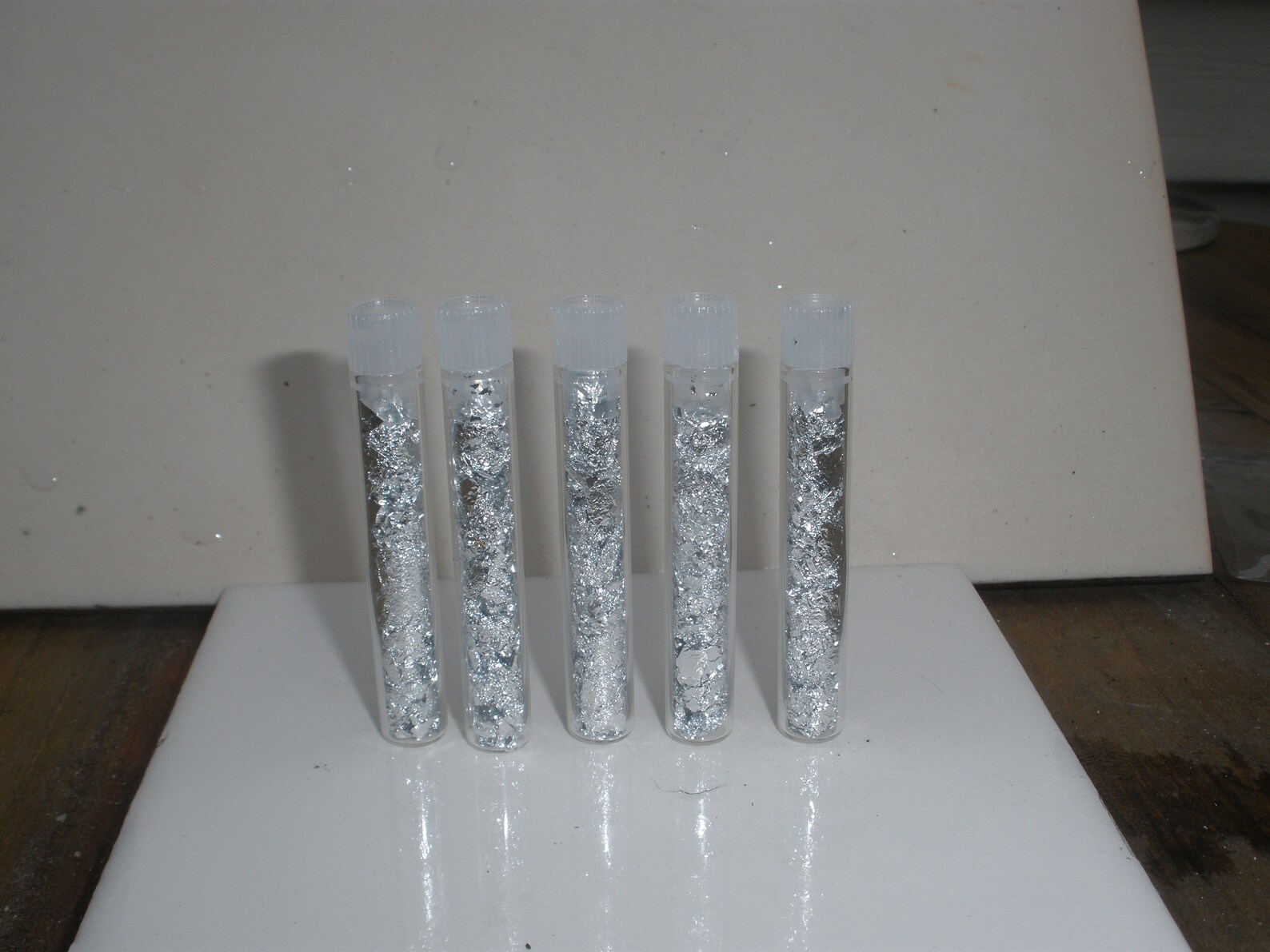 5 Vials of Loose Silver Flakes - Etsy
