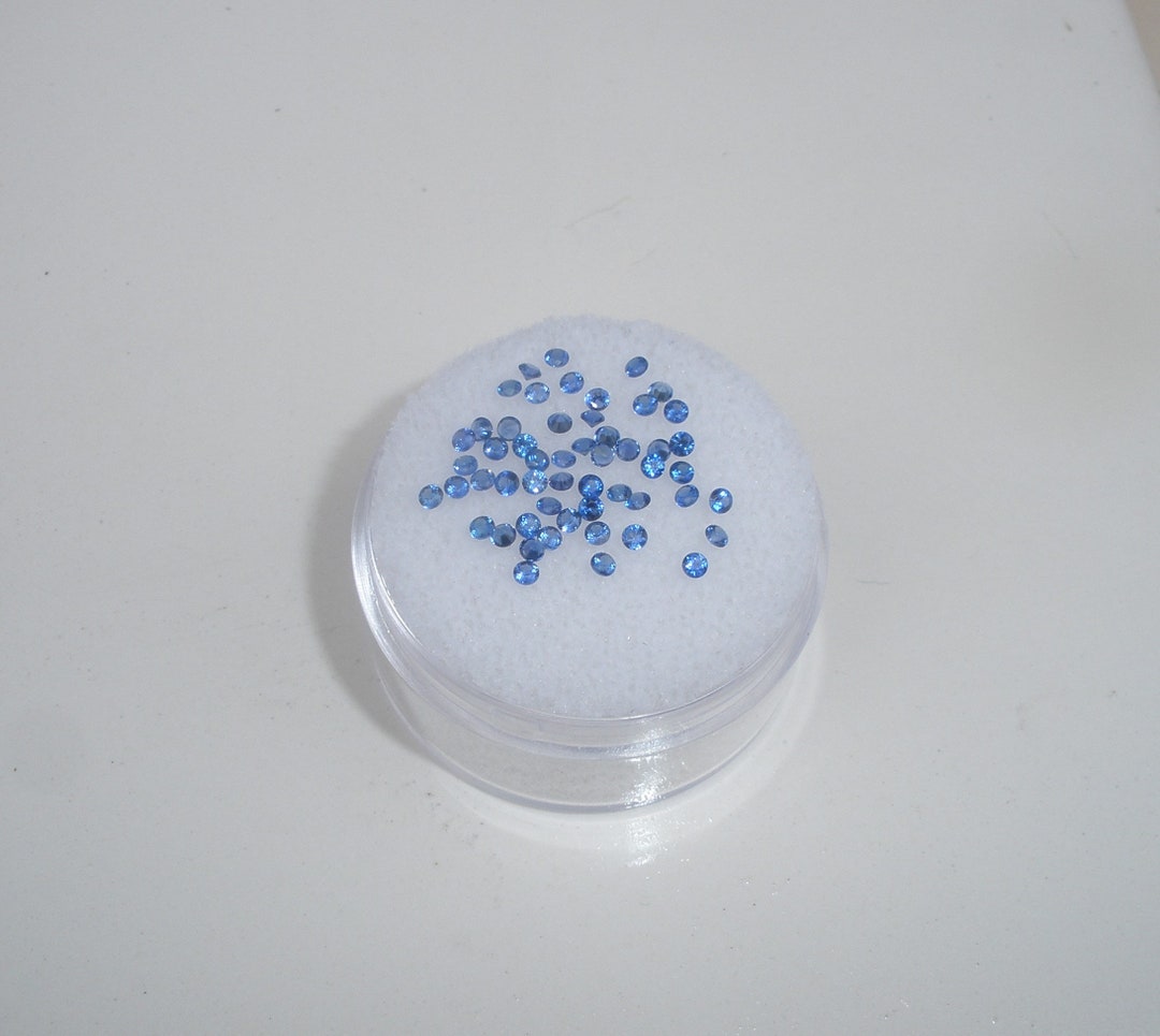 Blue Sapphire Parcel, Round Faceted Natural Gems (1.5mm) - Etsy