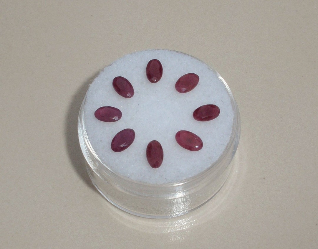 8 Ruby Oval Natural Loose Faceted Gems 5x3mm Each - Etsy