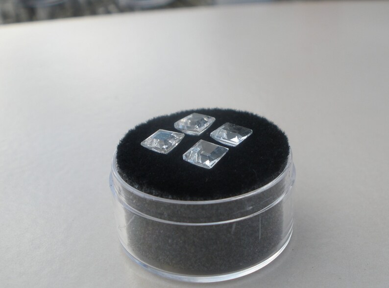 4 White Topaz Square Loose Faceted Natural Gems 5mm Each - Etsy