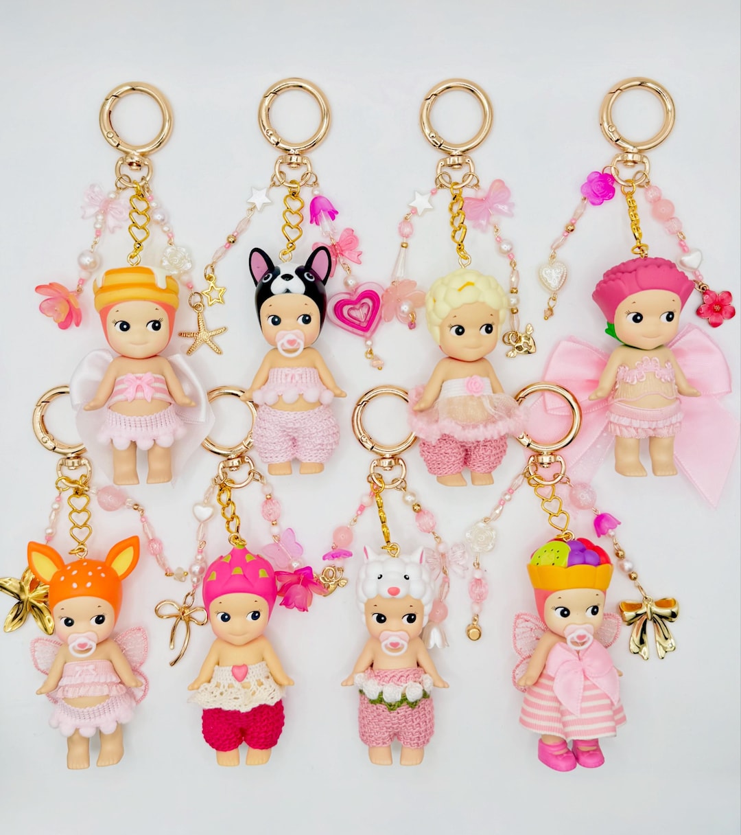 Sonny Angel Pink Keychains Kawaii Collectible Charm - Etsy