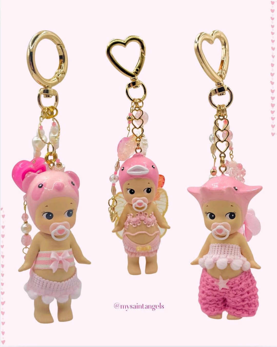 Pink Sonny Angel Keychains, Kawaii Handmade Collectible - Etsy